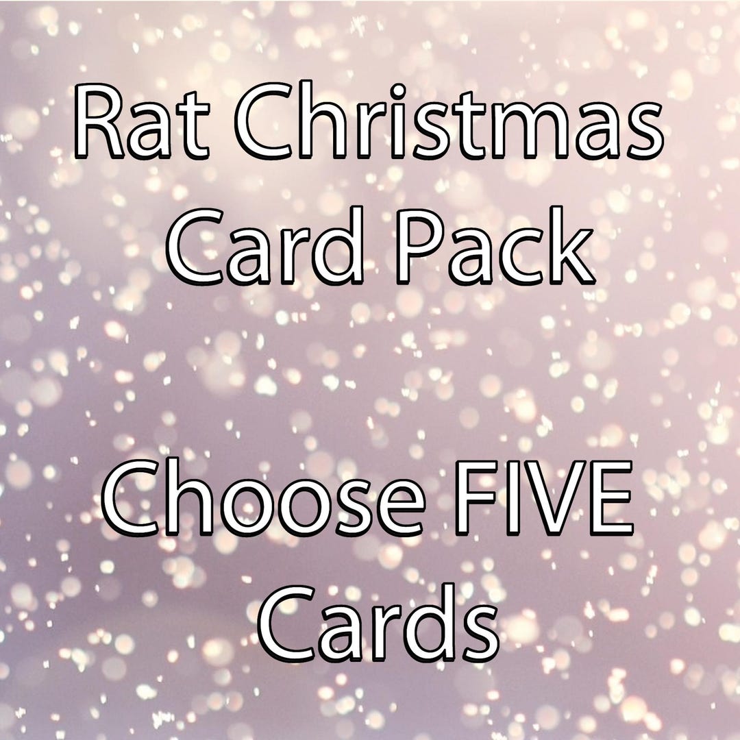 Rat Christmas Card Pack - Choose Five Designs - Etsy