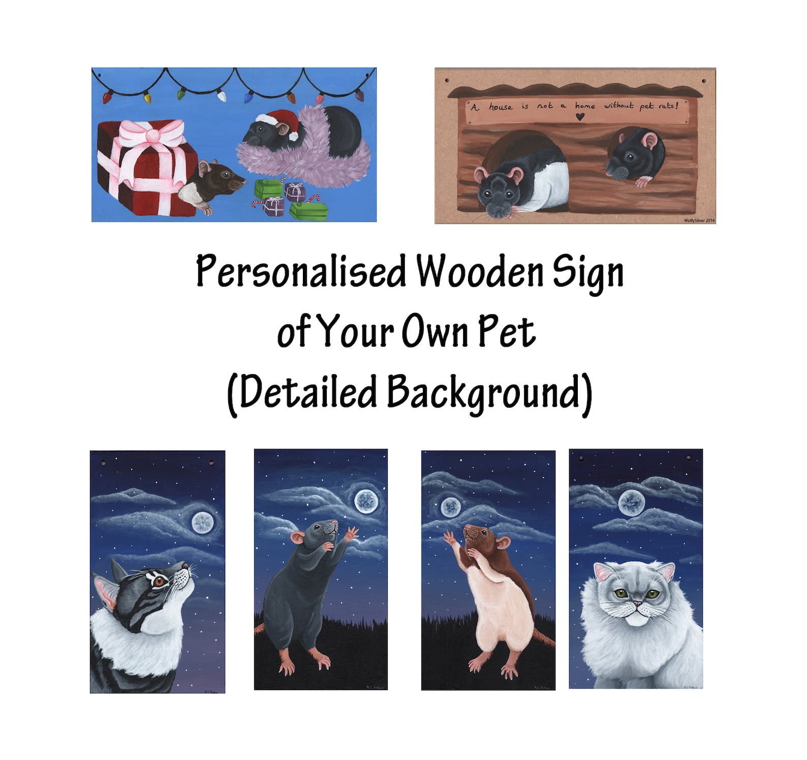 Personalised Pet Wooden Sign With Detailed Background Plaque - Etsy