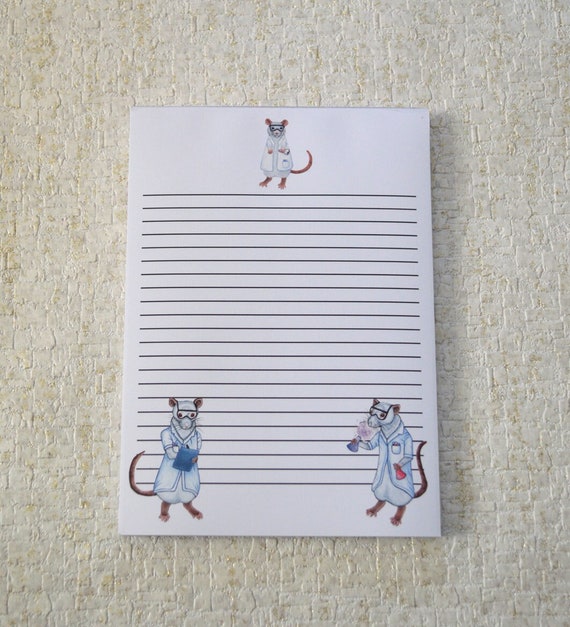 Lab Rat Notepad Laboratory Rats Design A6 Sized Ruled - Etsy