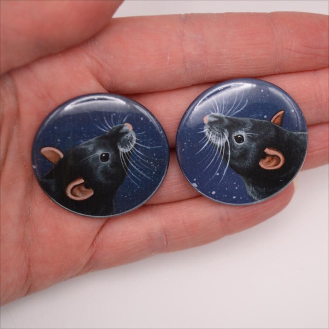 Rat Button Badges, Two Designs, Night Sky Design - Etsy