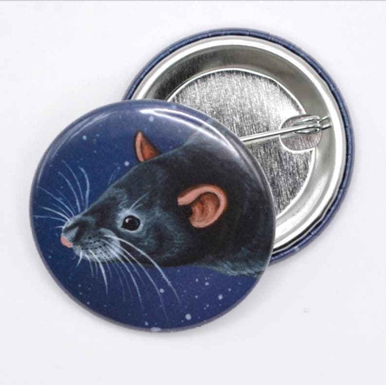 Rat Button Badges, Two Designs, Night Sky Design - Etsy