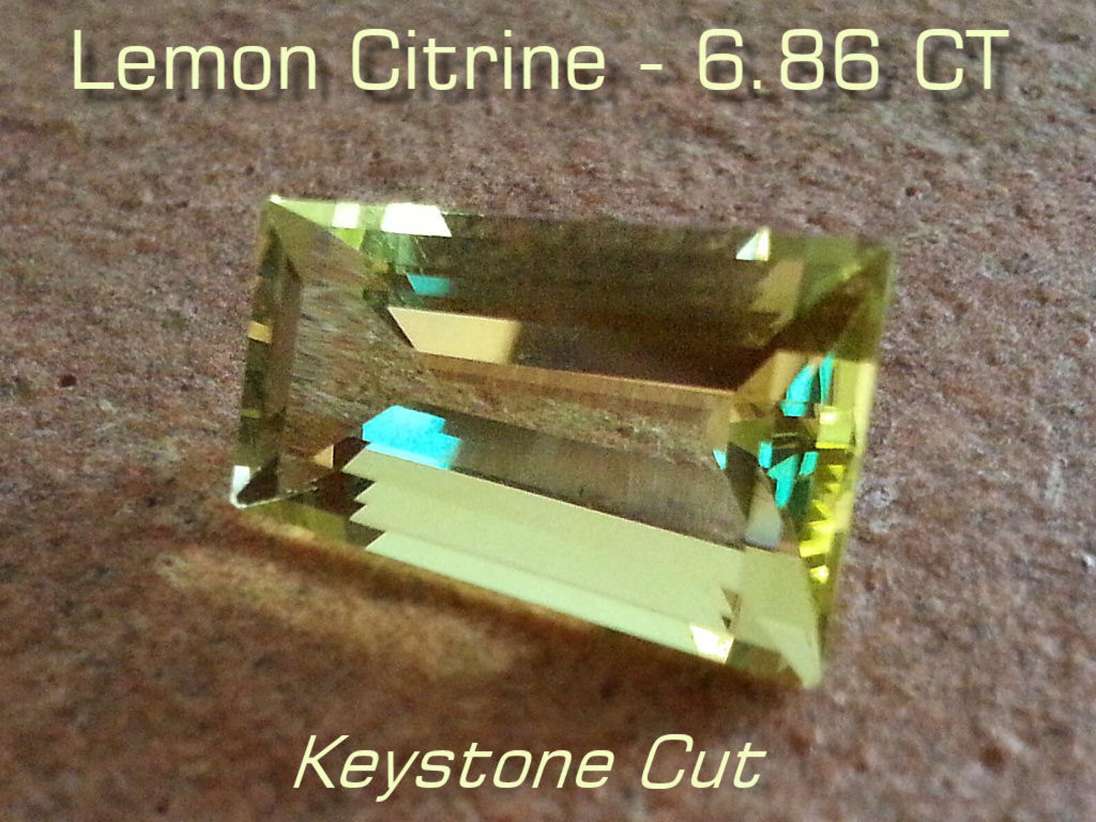 Gemstone Lemon Citrine 6.86 CT Keystone Cut Reduced Free - Etsy