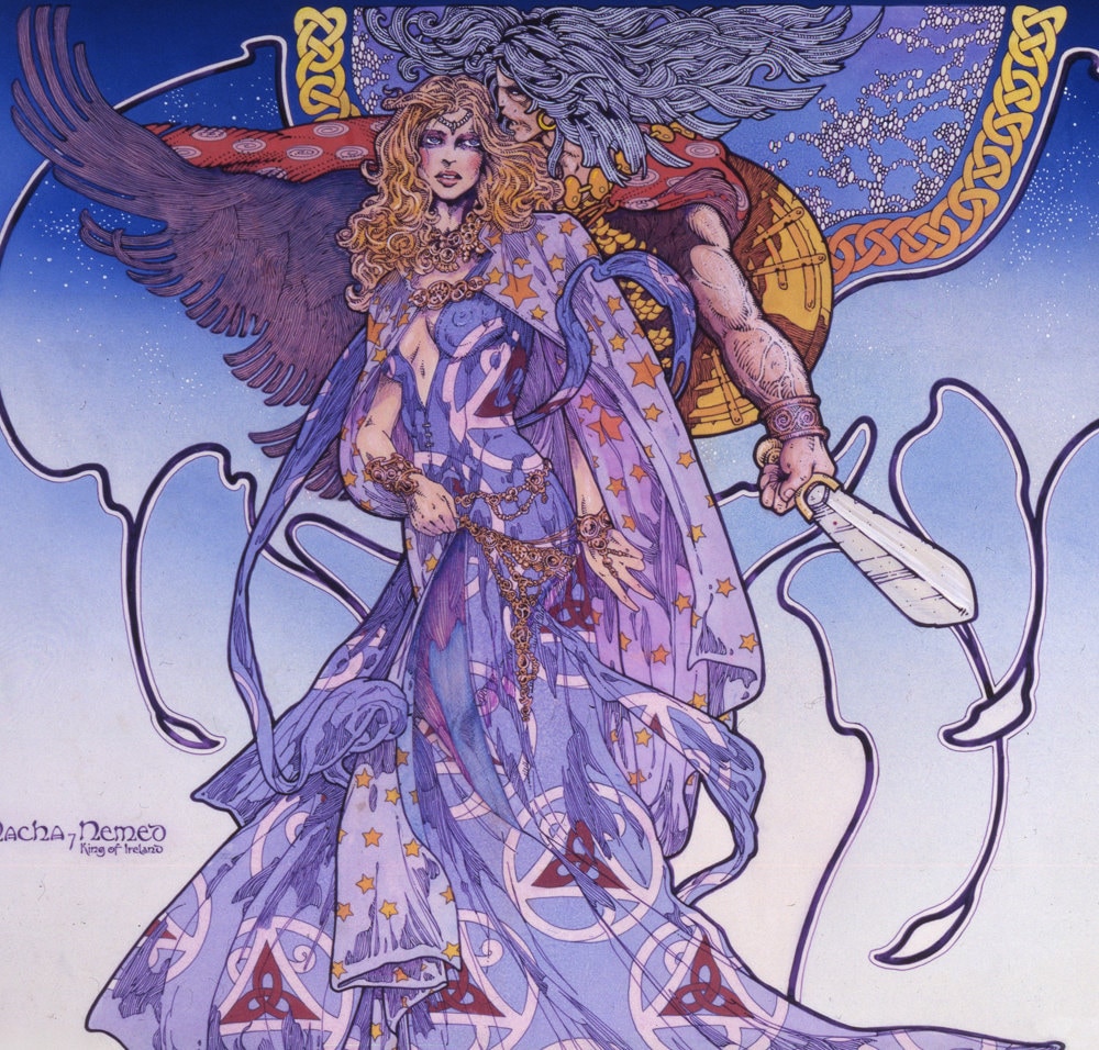 Fantasy Art Macha and Nemed. Celtic, Ireland, Warrior, Goddess, King ...