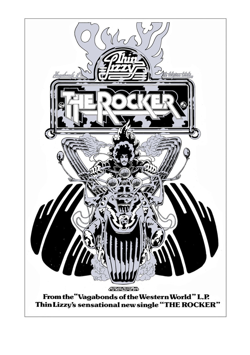 Poster Art Thin Lizzy the Rocker Print. Retro Art Print, Vintage ...