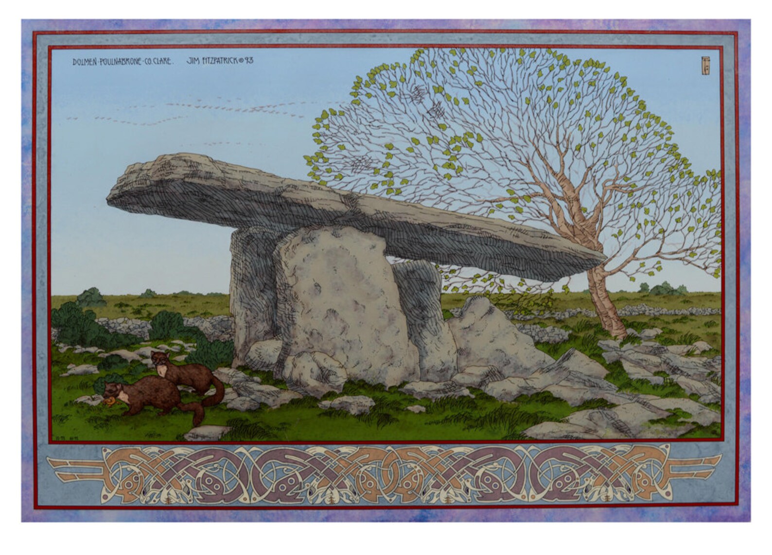 Celtic Irish Fantasy Art Print Poulnabrone Dolmen Day. - Etsy