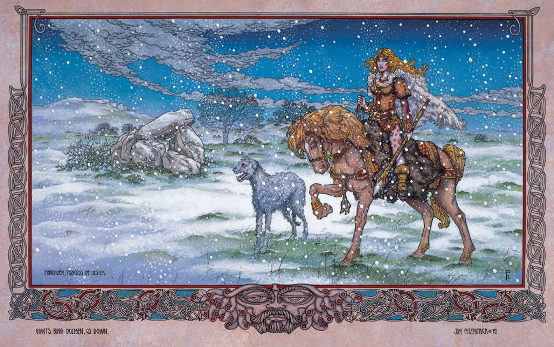 Celtic Irish Fantasy Art Print Finncheom, Princess of Ulster - Etsy