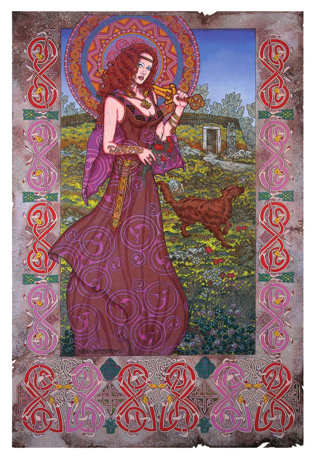 Celtic Irish Fantasy Art Print MAEVE, Queen of Connaght. - Etsy