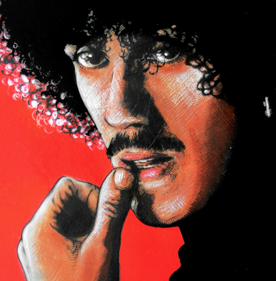 Philip Lynott Portrait 1981 Print. Vintage, Retro, Pop, Album Art, Rock ...