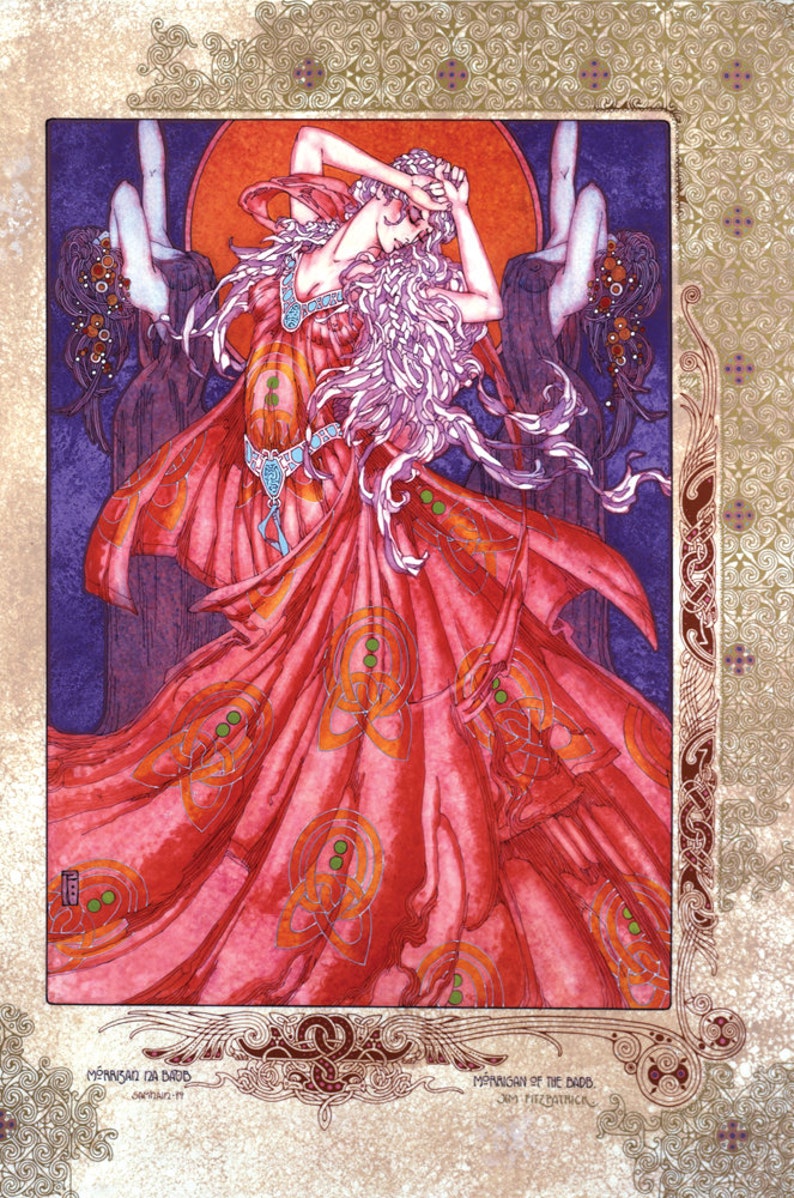 Fantasy Celtic Art Morrigan Na Badb. Ireland Goddess Queen - Etsy