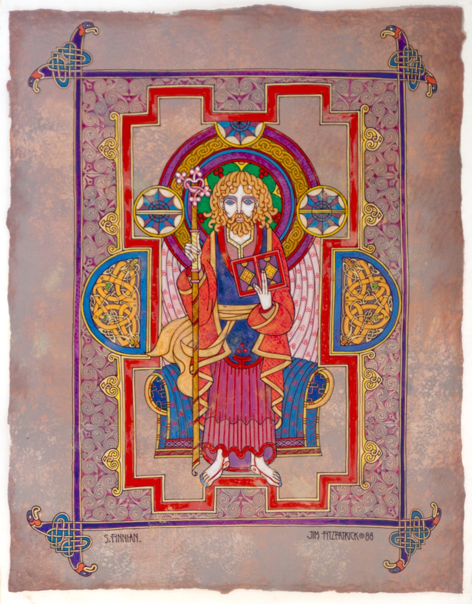 Celtic Irish Art SAINT FINNIAN - Etsy