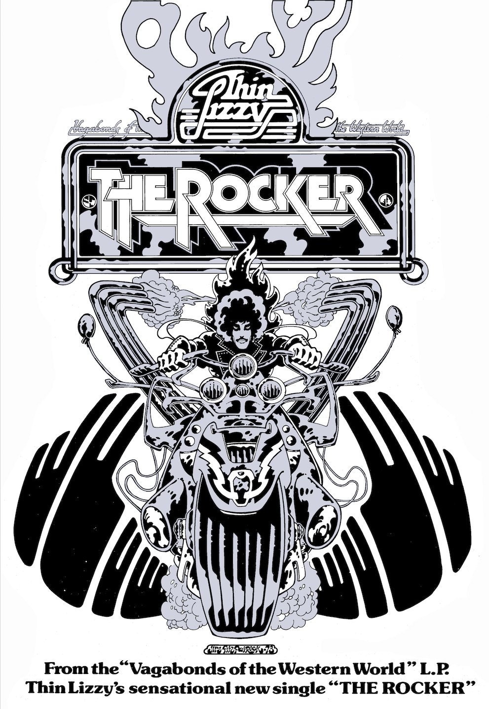 Poster Art Thin Lizzy the Rocker Print. Retro Art Print, Vintage ...