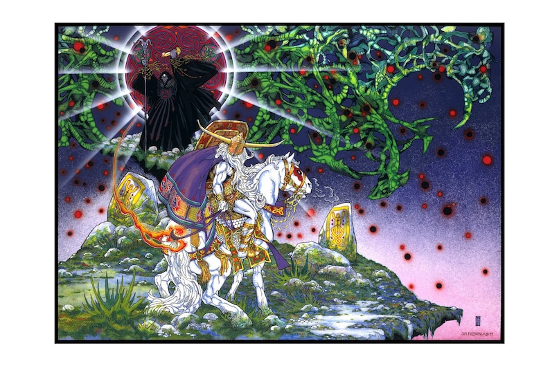 Celtic Art Print Lugh Faces the Evil Eye 8x11 Print. Original Painting ...