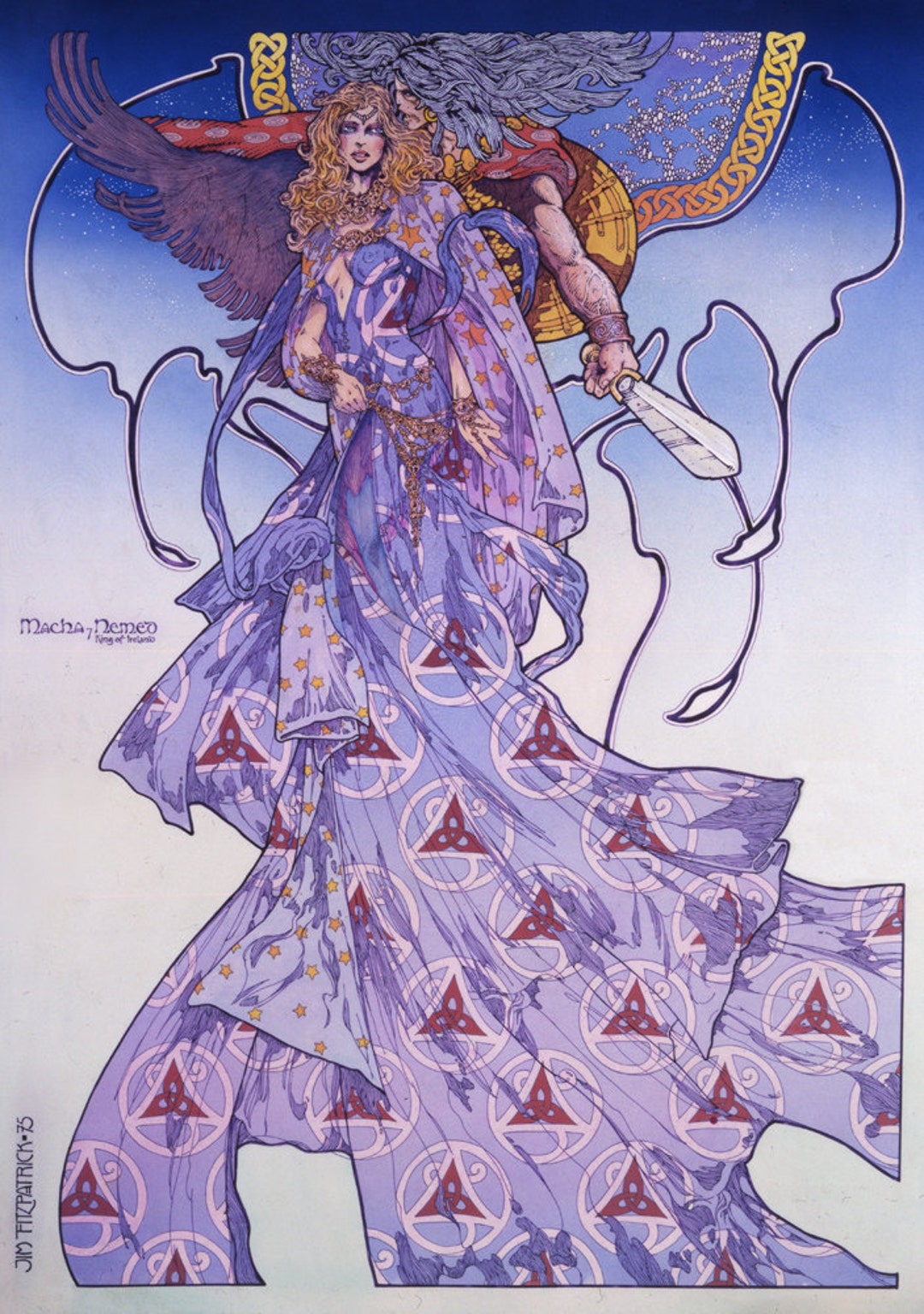 Fantasy Art Macha and Nemed. Celtic, Ireland, Warrior, Goddess, King ...