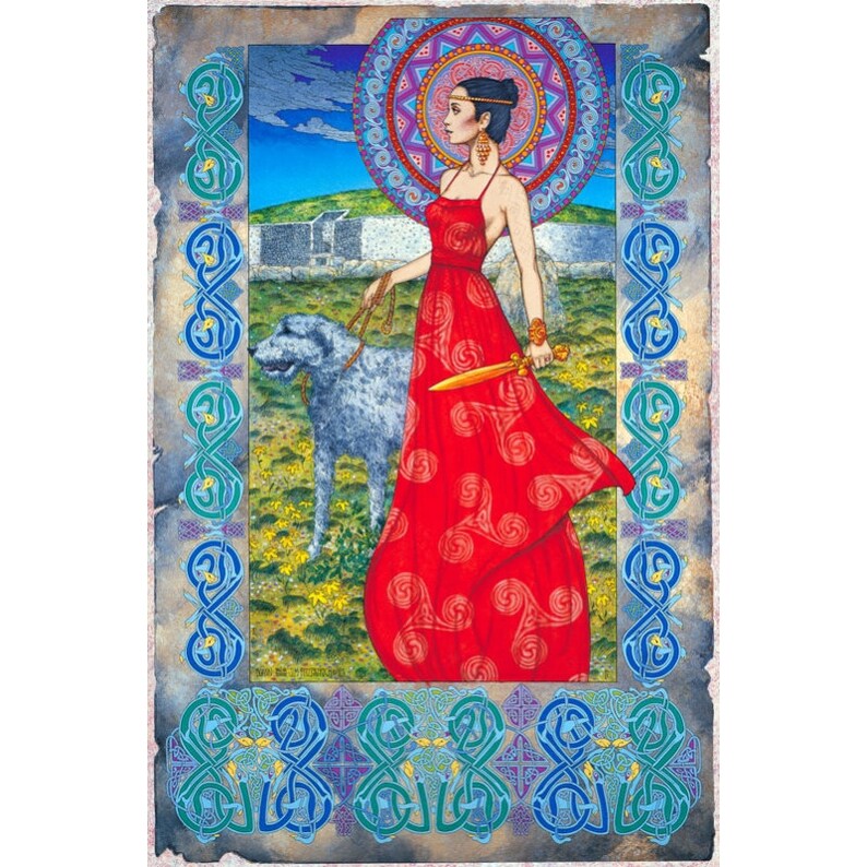 Celtic Irish Warrior Princess - Fine Art Print, Made in Ireland. Irish ...
