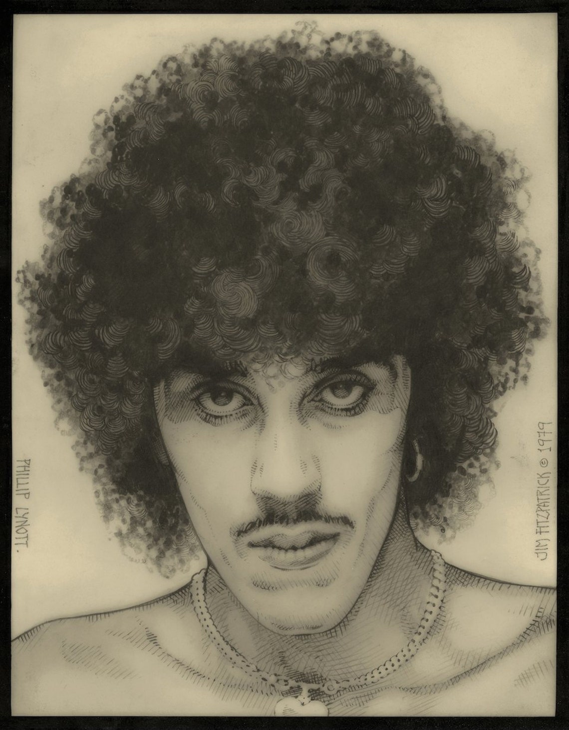 Fine Art Portrait Philip Lynott 1979 Print. Fine Art Print - Etsy