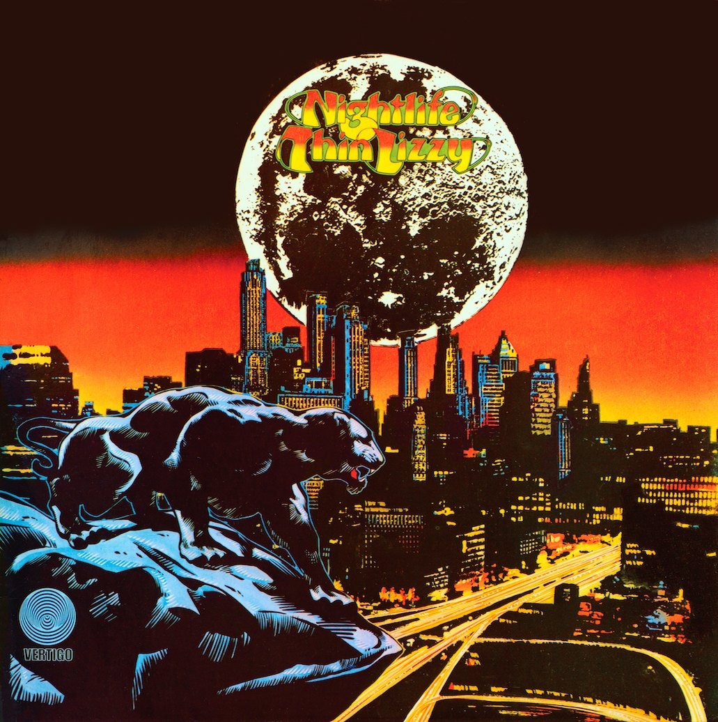 Vintage Album Art Thin Lizzy Nightlife Album Cover Print. Psychedelic ...