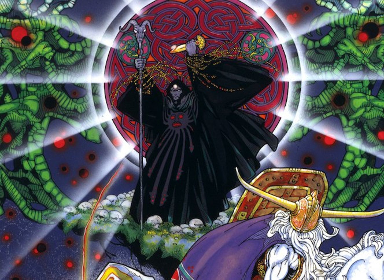 Celtic Art Print Lugh Faces the Evil Eye 8x11 Print. Original Painting ...