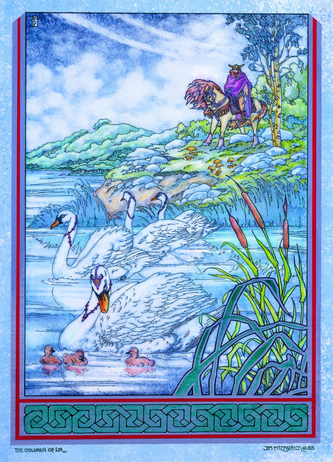 Irish Art Print Children of Lir. King Lir. Celtic, Irish, Ireland ...