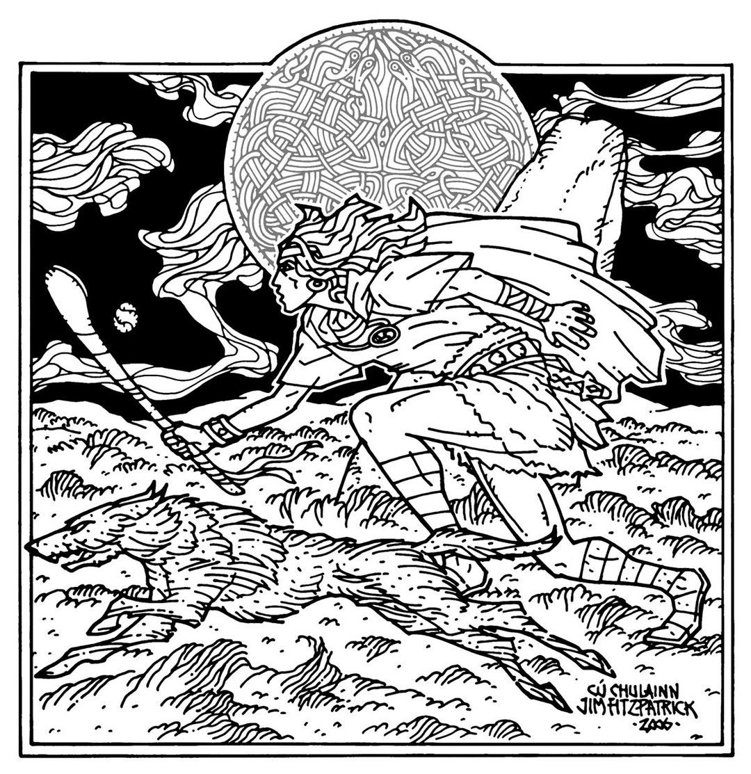 Fine Art Print Cu Chulainn. Illustration, Childrens Art, Inspirational ...
