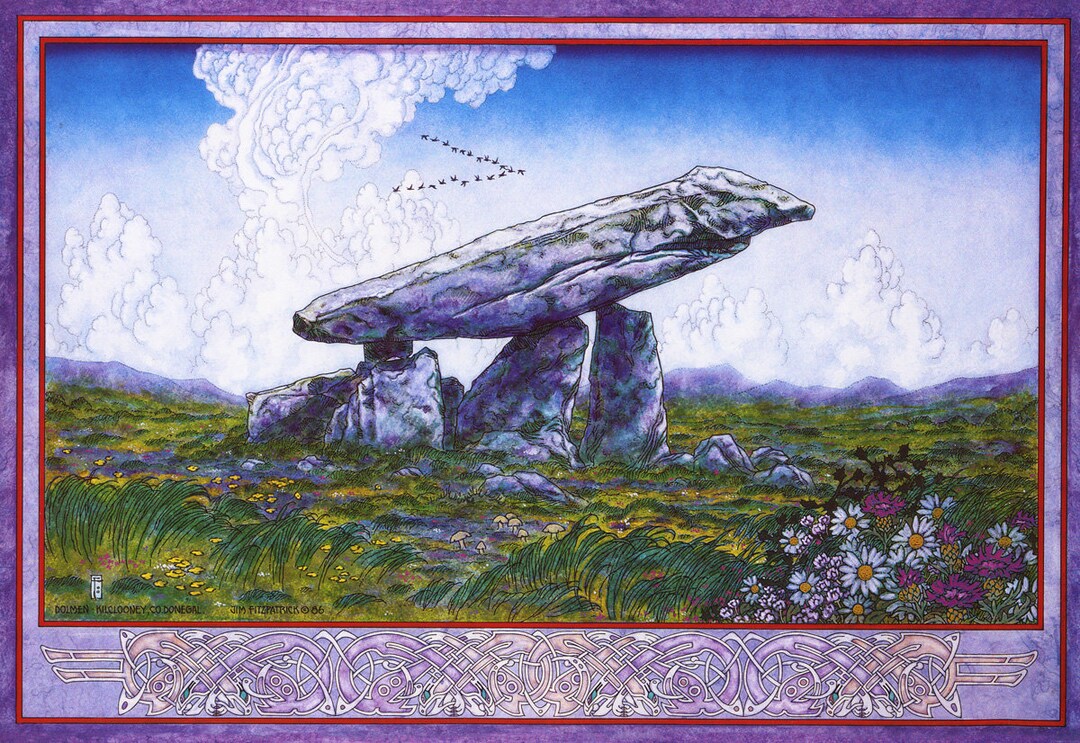Fine Art Print Irish Landscape Painting Kilclooney Dolmen. Irish Art ...
