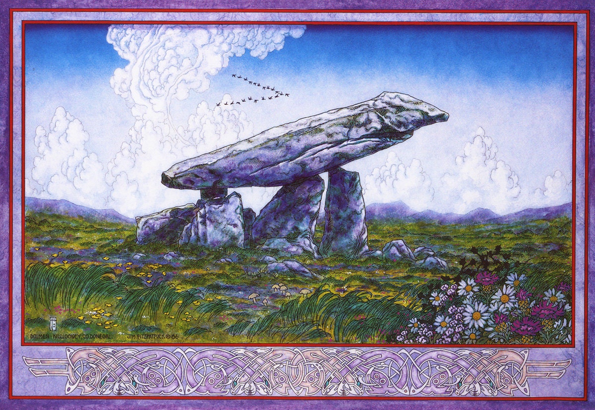 Fine Art Print Irish Landscape Painting Kilclooney Dolmen. Irish Art ...