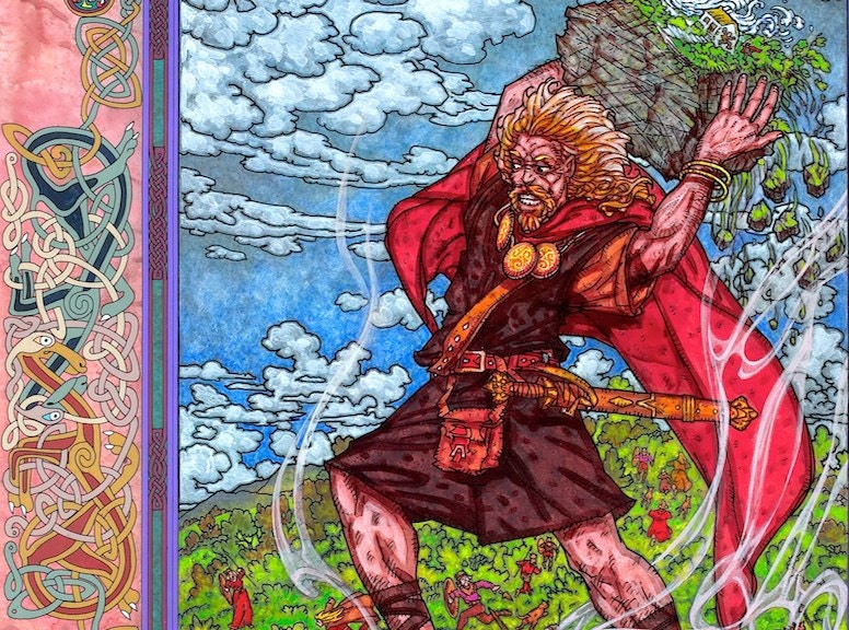 Celtic Art Print Fionn Mac Cumhaill (finn Maccool) 8x11" Print. Irish ...