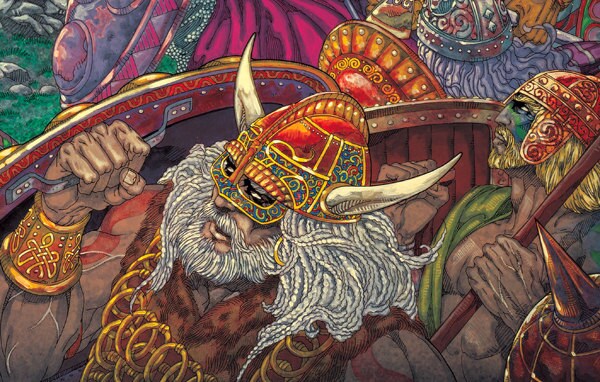 Celtic Irish Fantasy Art 'lugh Attacks the Fomor Army' Print. Ireland ...