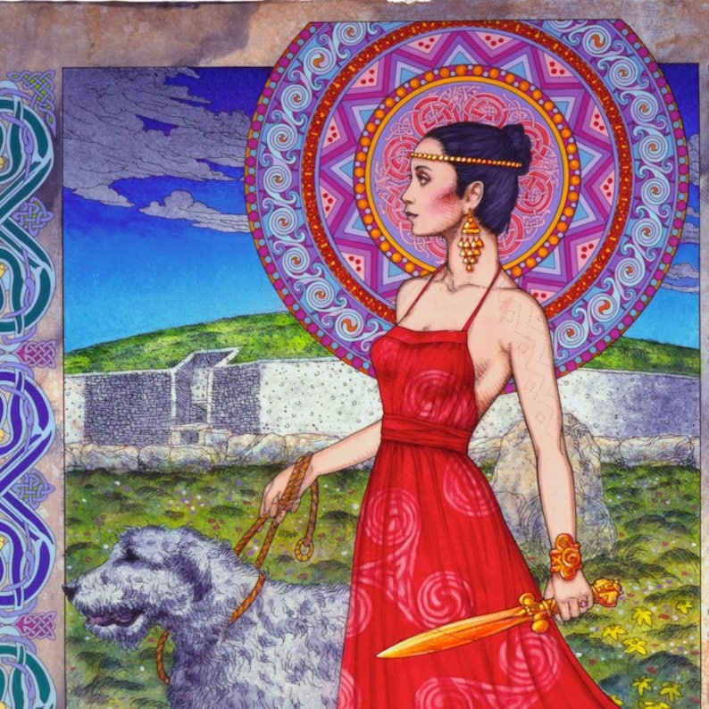 Celtic Irish Warrior Princess - Fine Art Print, Made in Ireland. Irish ...