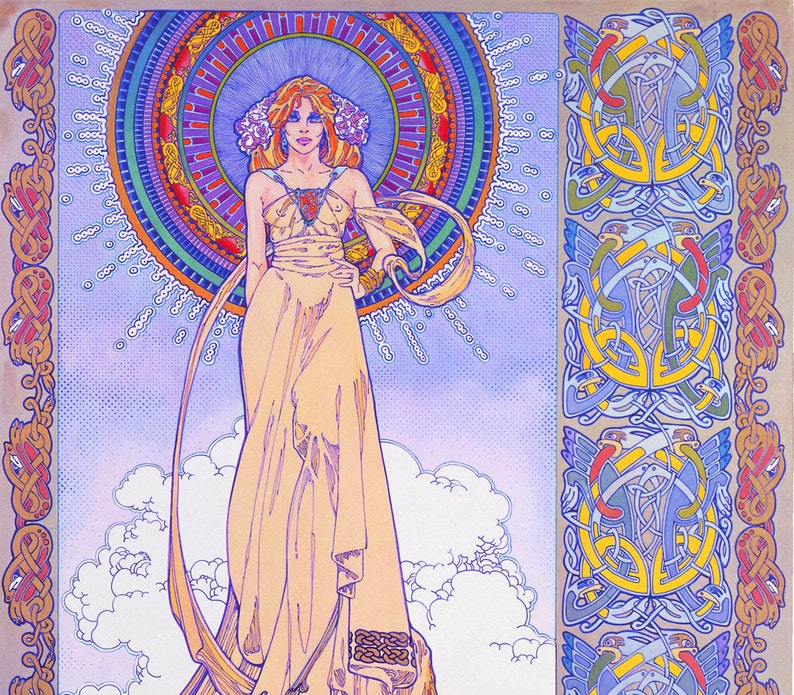 Fine Art Print ERIU. Art Nouveau, Fantasy Art, Celtic Art, Print ...