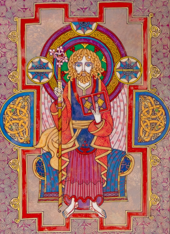 Celtic Irish Art SAINT FINNIAN | Etsy