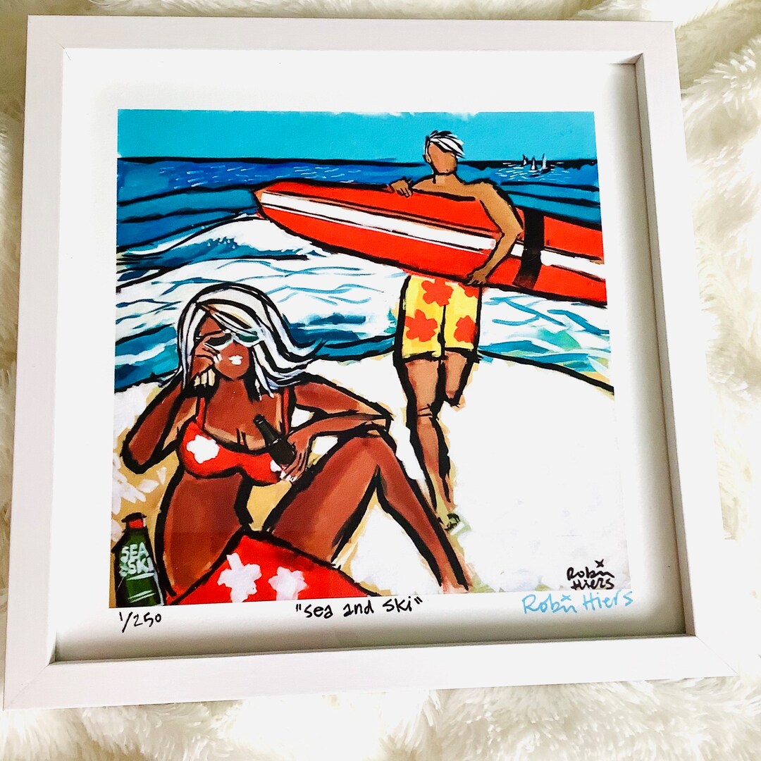 Sea and Ski Limited Edition Print Signed Numbered Certificate Authenticity and Framed White - Etsy