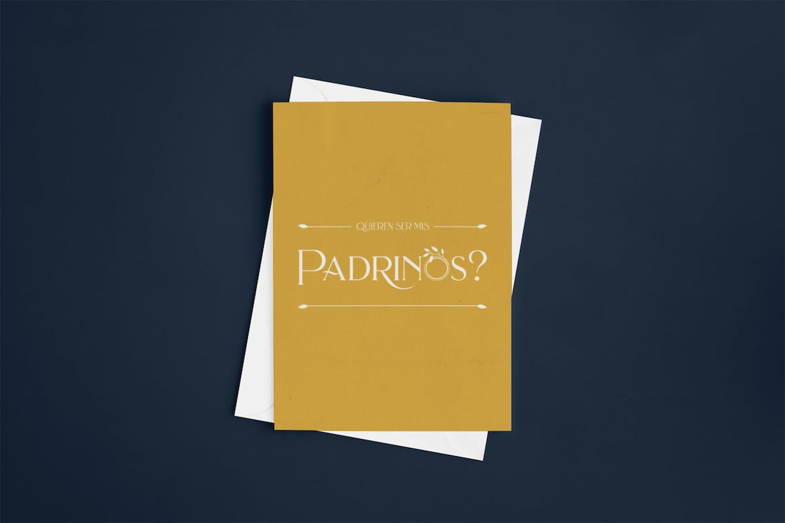 Quieren Ser Mis Padrinos - PRINTABLE | Spanish Godparents Proposal in ...