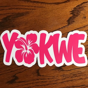 Hot Pink Yokwe Premium Vinyl Window Sticker in 4 Sizes - Etsy