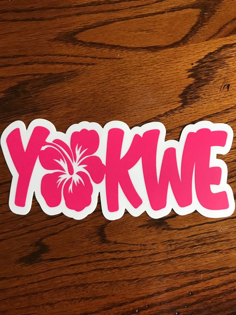 Hot Pink Yokwe Premium Vinyl Window Sticker in 4 Sizes - Etsy