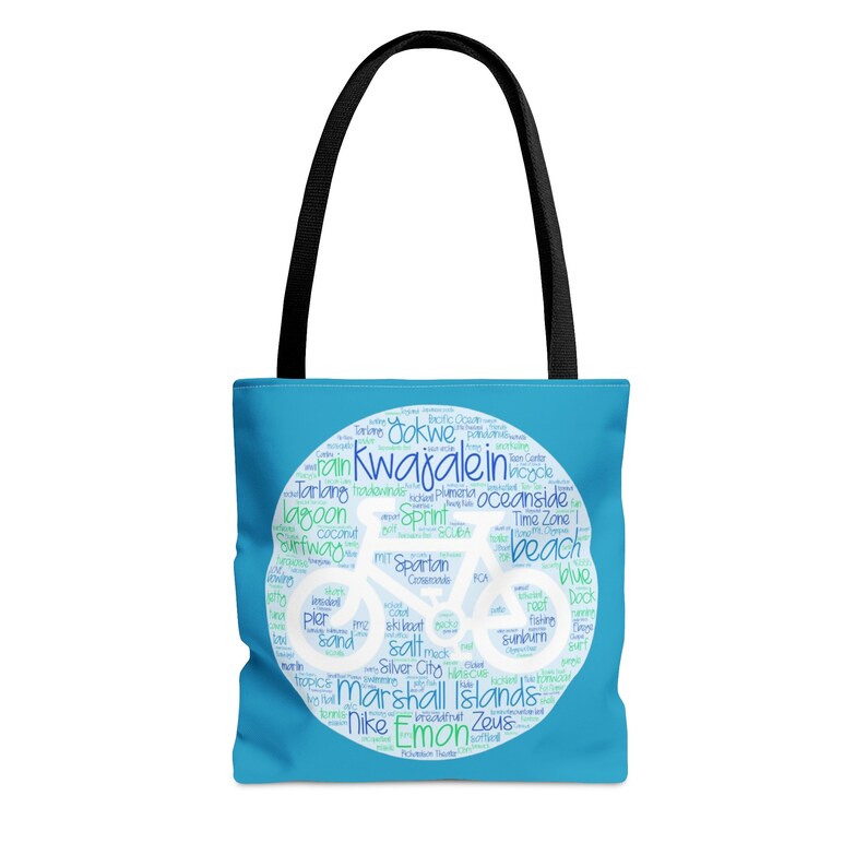 Word Art Bicycle Kwajalein Marshall Islands Tote Bag - Etsy