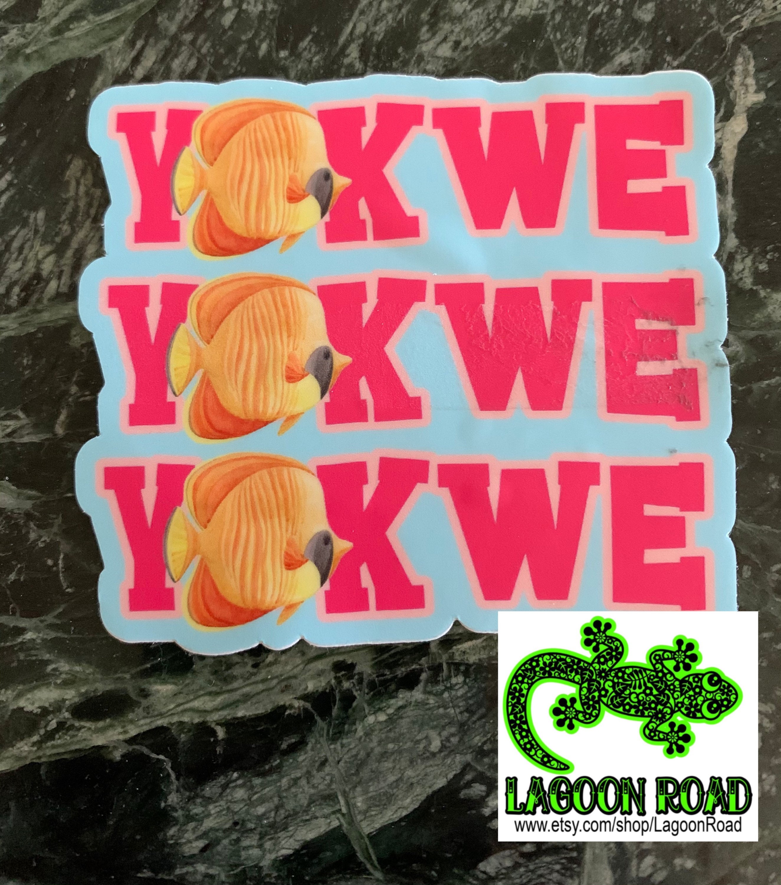 Yokwe Yokwe Yokwe With Yellow Tang Window Sticker - Etsy