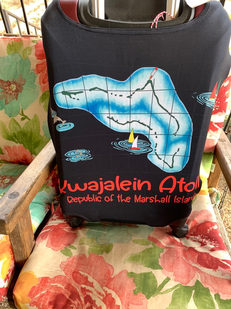 Kwaj Kid and Kwajalein Atoll Luggage Cover - Etsy