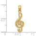 14K Gold Treble Clef Pendant Polished New Charm Yellow - Etsy