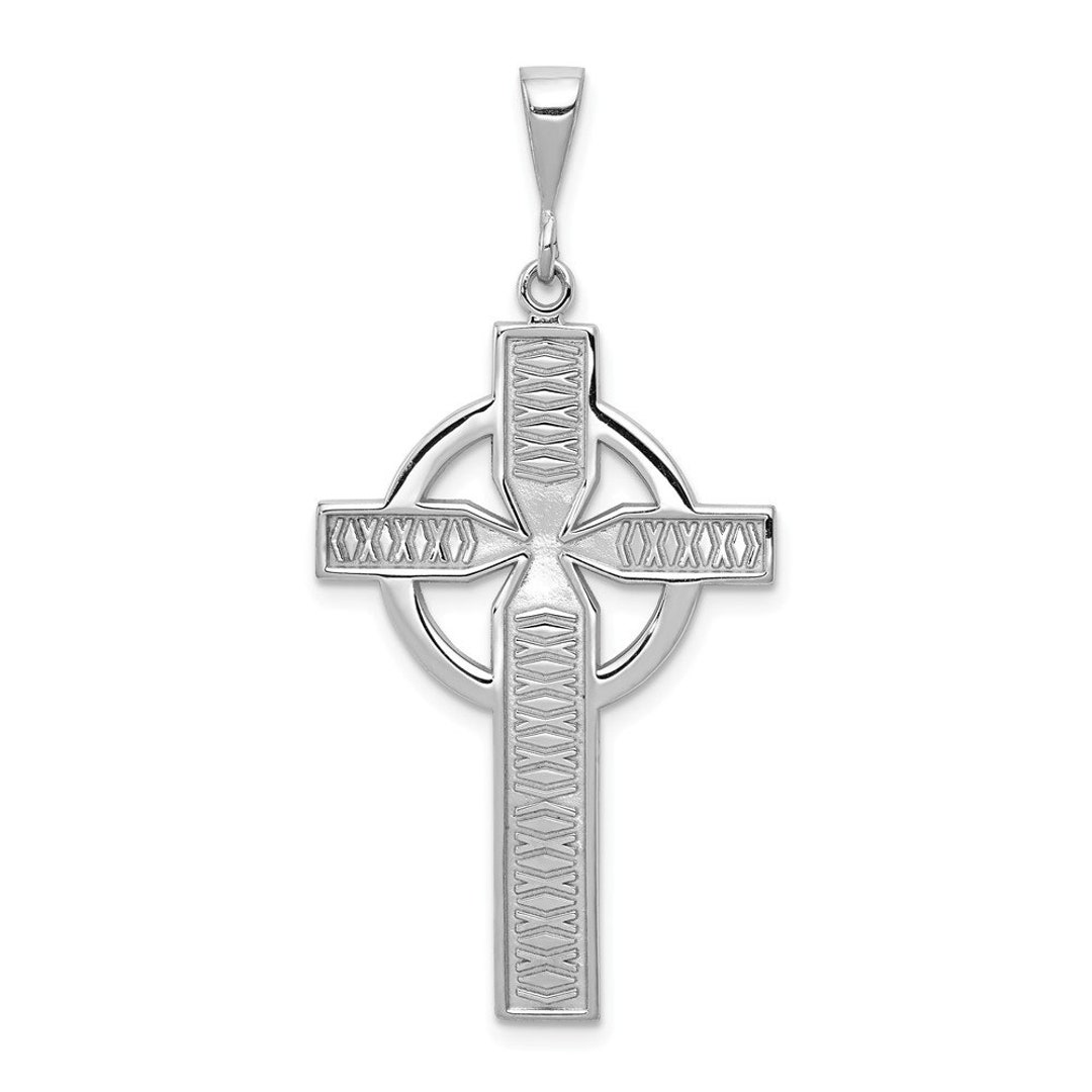 14k White Gold Celtic Cross Charm New Religious Pendant - Etsy
