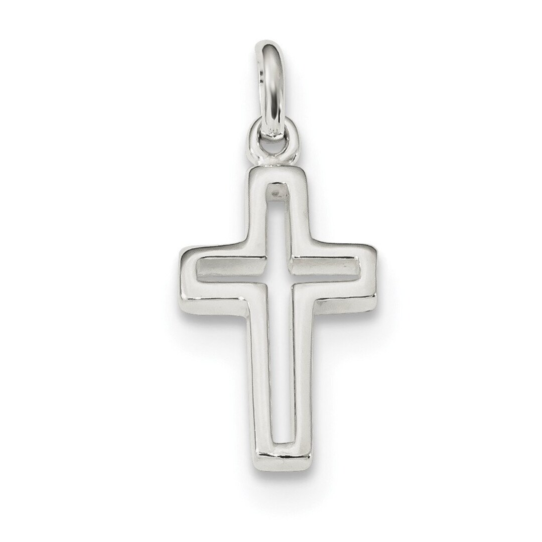 Sterling Silver Cut-out Cross Charm New Religious Pendant 925 - Etsy