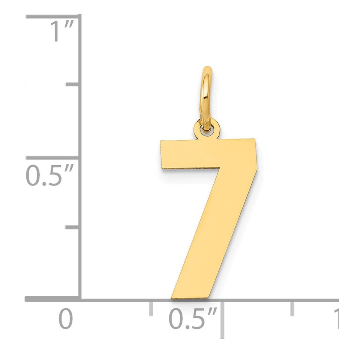 14k Medium Polished Number 7 Charm New Sports Pendant Yellow - Etsy