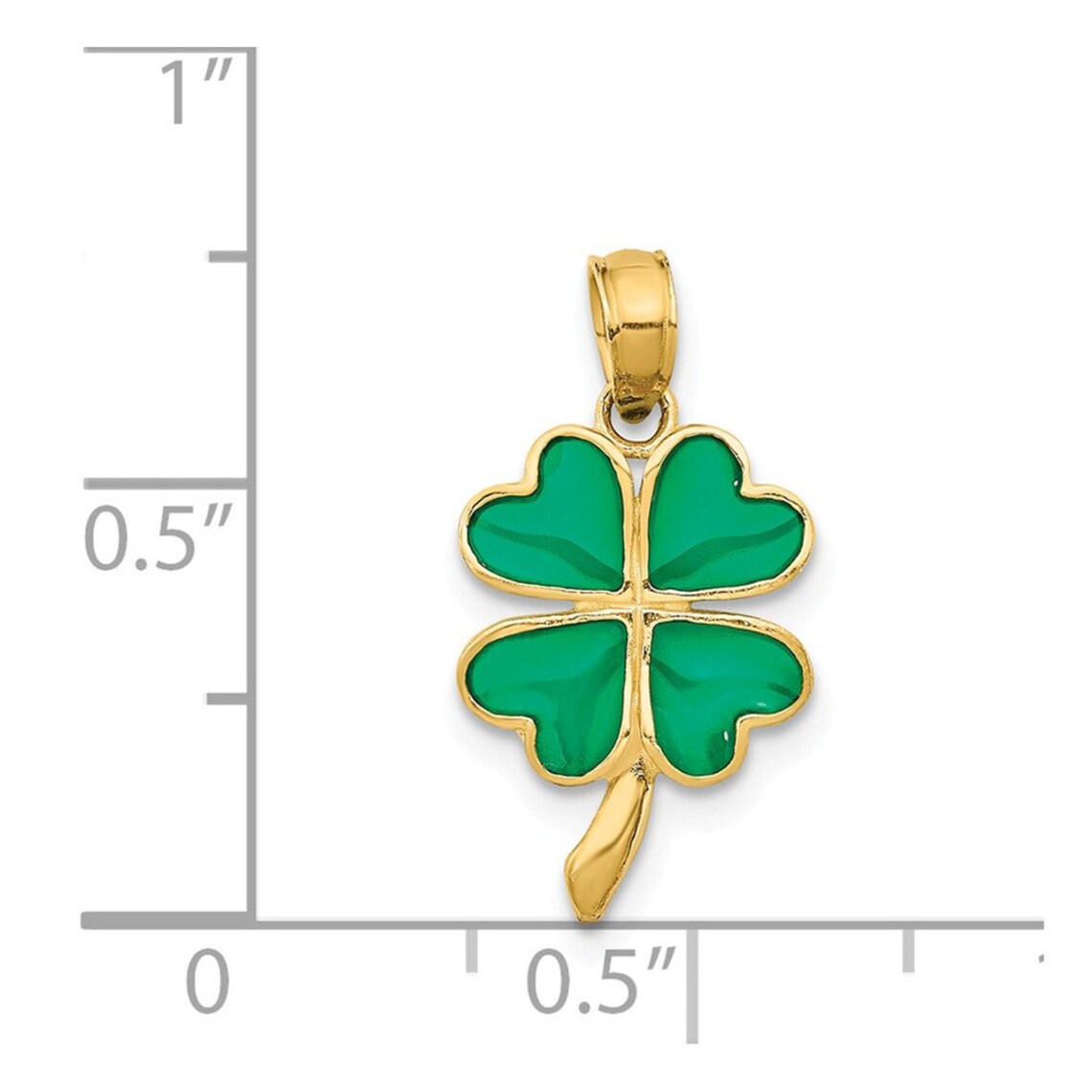 14K Gold 4-leaf Clover Enameled Pendant New Charm - Etsy