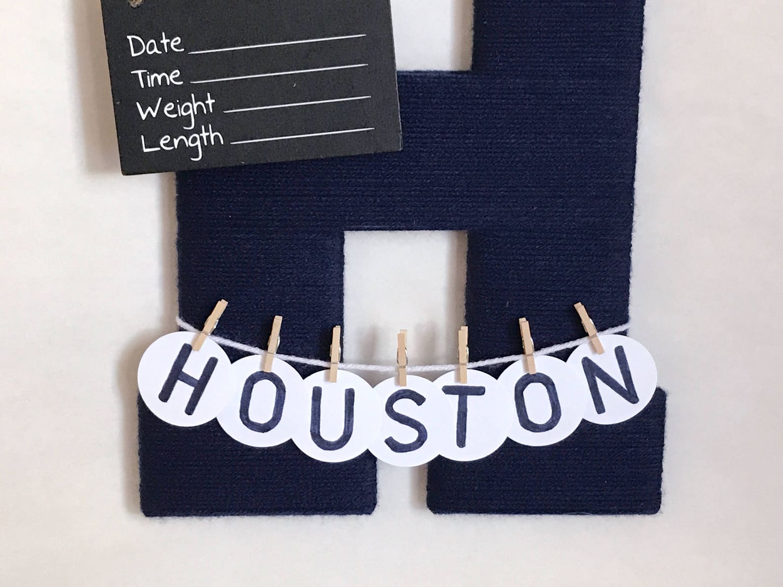 Hospital Door Hanger / Letter H / Baby Shower Gift / Yarn Letter / Baby ...