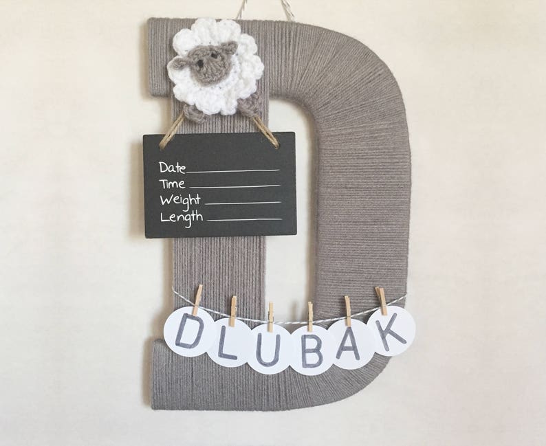 Hospital Door Hanger Boy / Nursery Door Decor / Letter D / Baby Boy ...