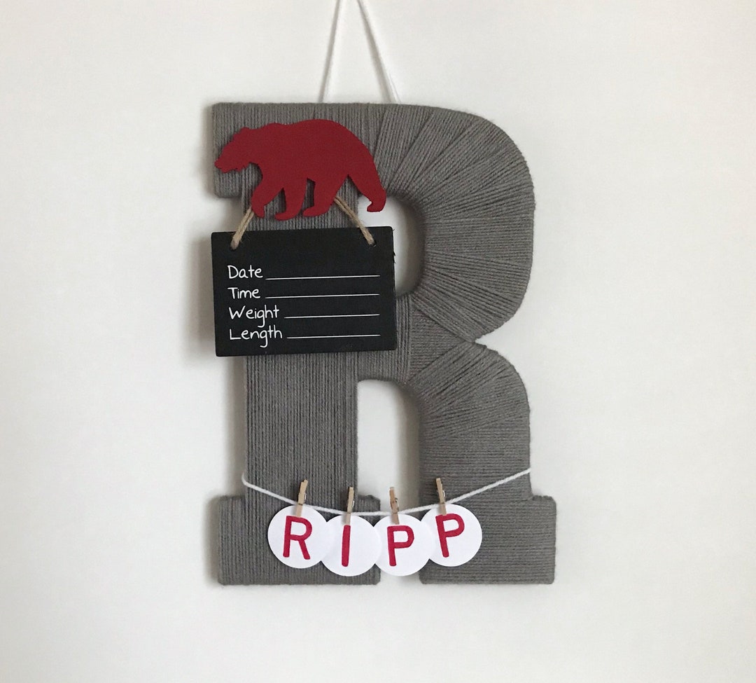 Hospital Door Hanger Boy / Nursery Door Decor / Letter R / - Etsy