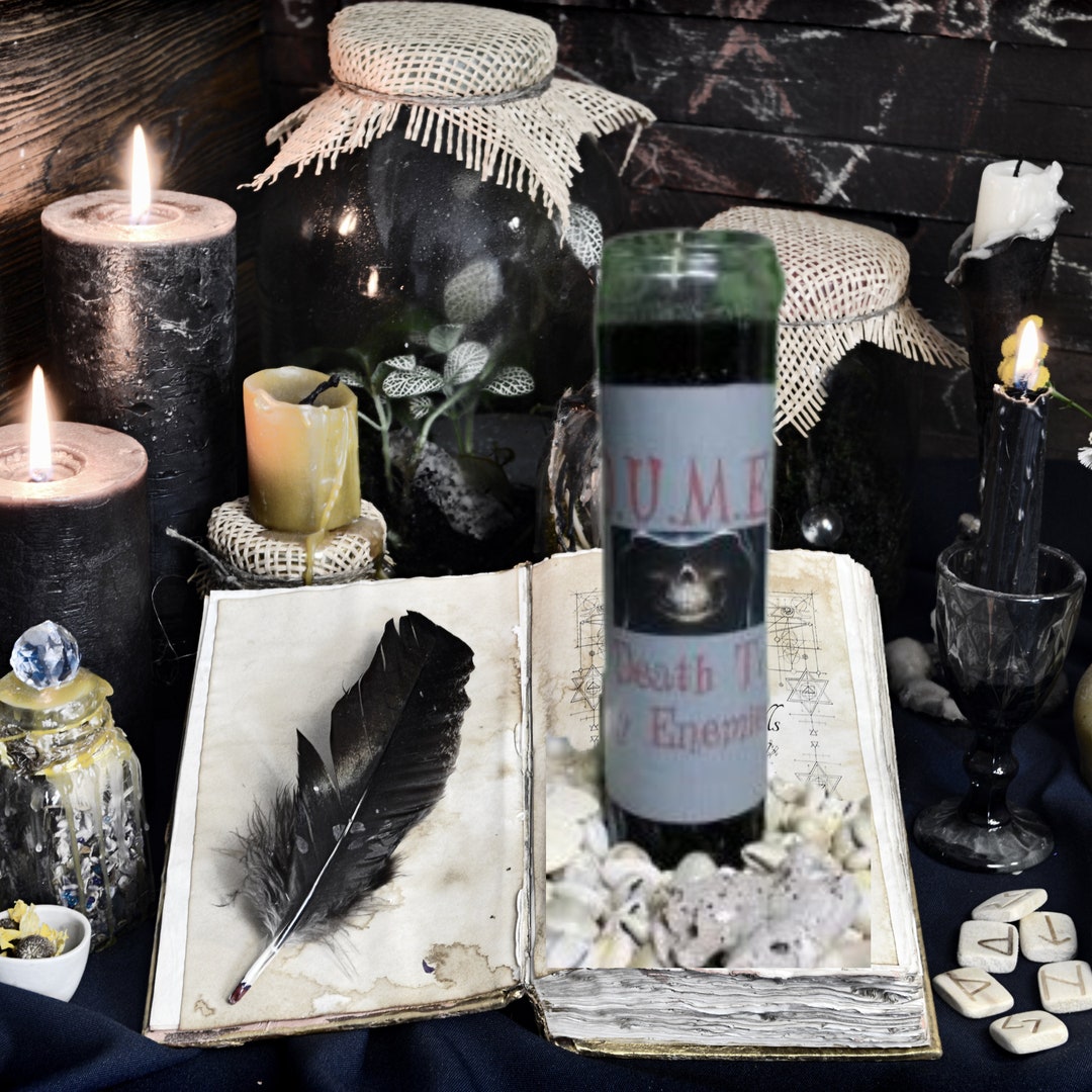 D.U.M.E Candle, Fixed, Voodoo, Destruction, Revenge, Protection, Hexes ...