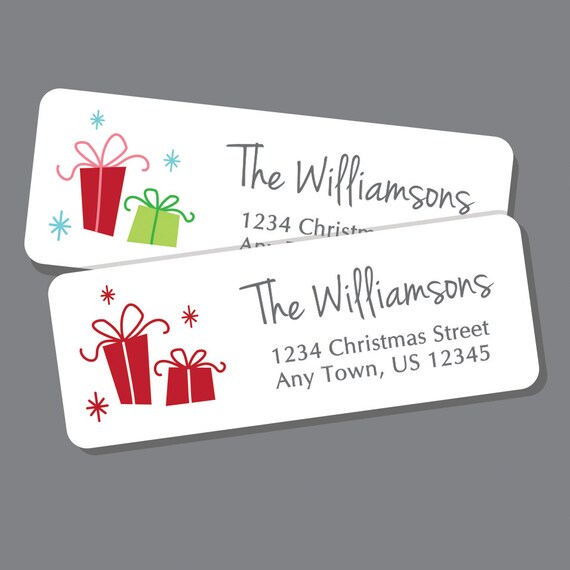 Christmas Address Labels Holiday Return Address Label Etsy