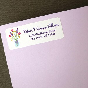 Flower Address Labels, Wildflower Labels, Return Address Labels ...