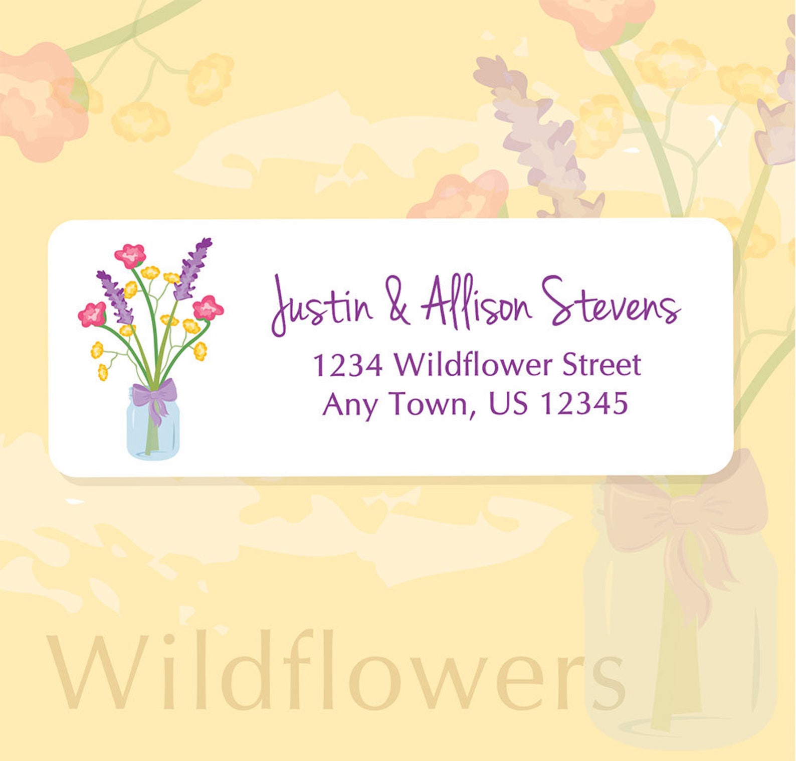Flower Address Labels Wildflower Labels Return Address | Etsy