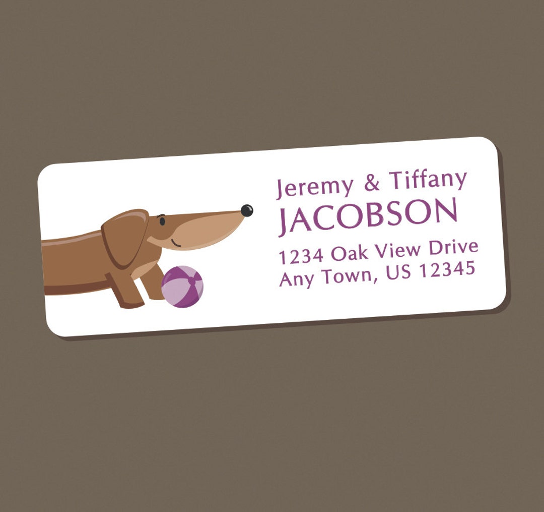 Dachshund Address Labels, Return Address Labels, Address Stickers, Dog ...